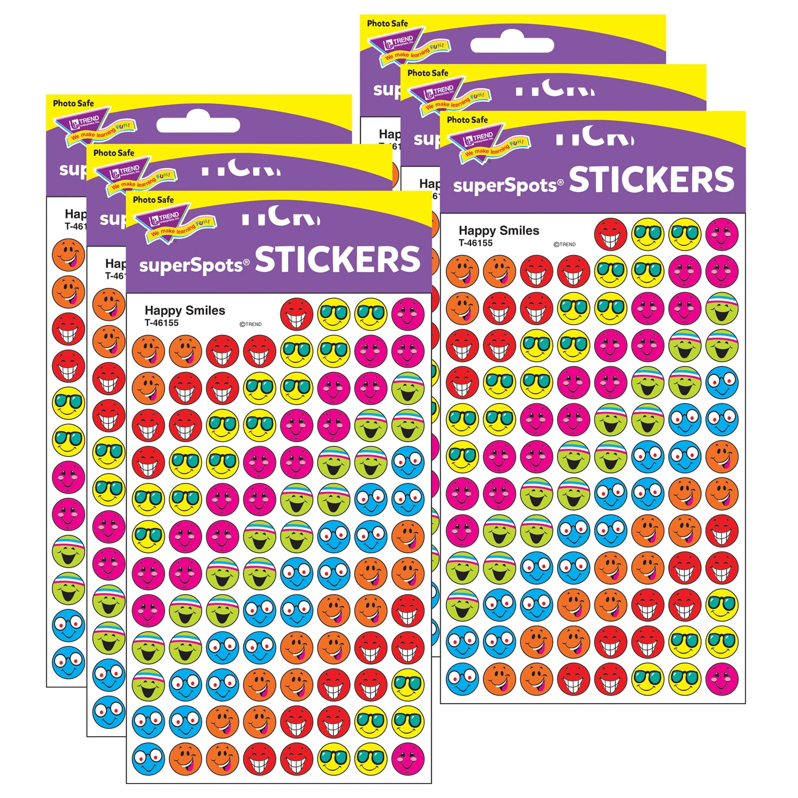 TREND Happy Smiles superSpots Stickers, 800 Per Pack, 6 Packs - Walmart.com