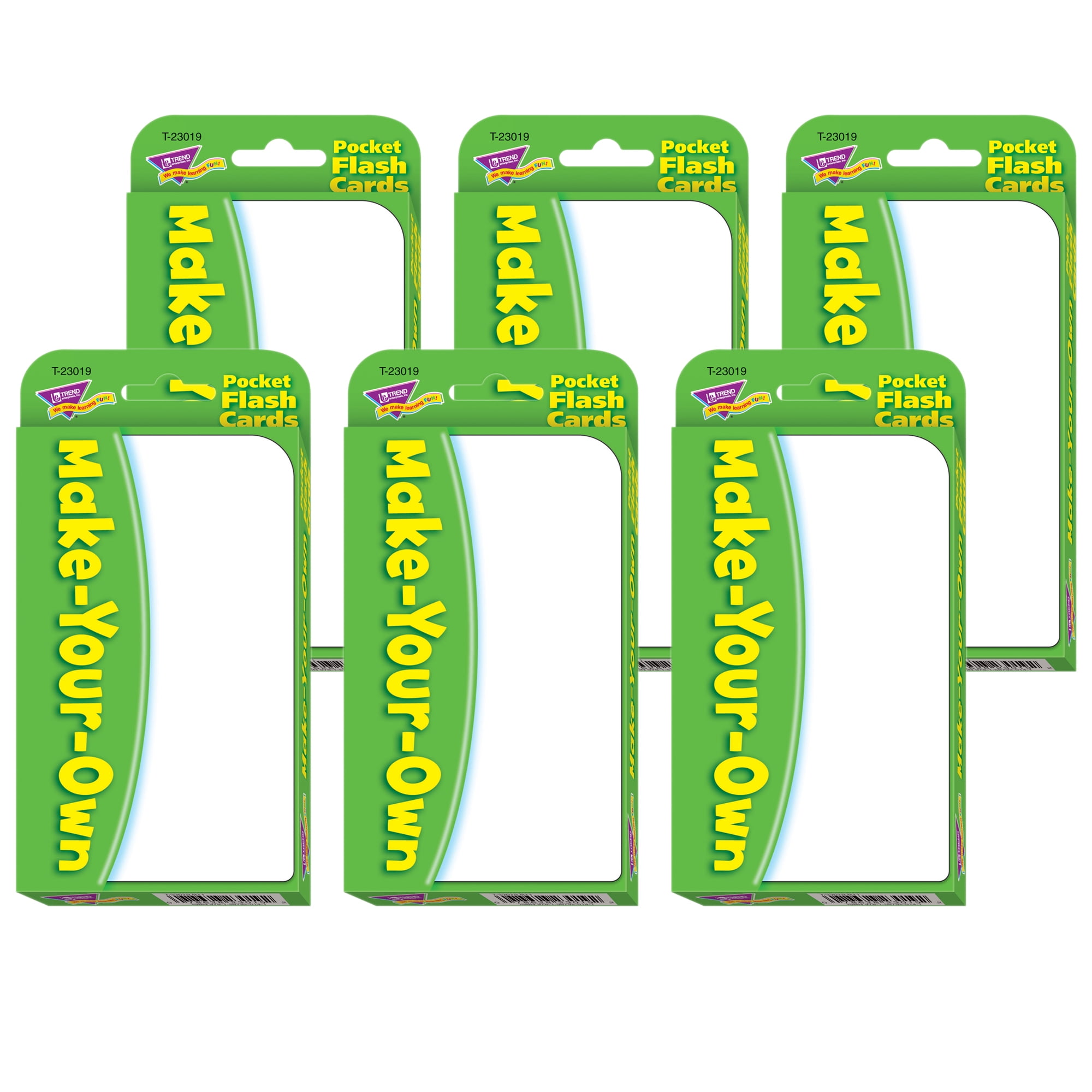 TREND Make-Your-Own Pocket Flash Cards, 6 Packs - Walmart.com
