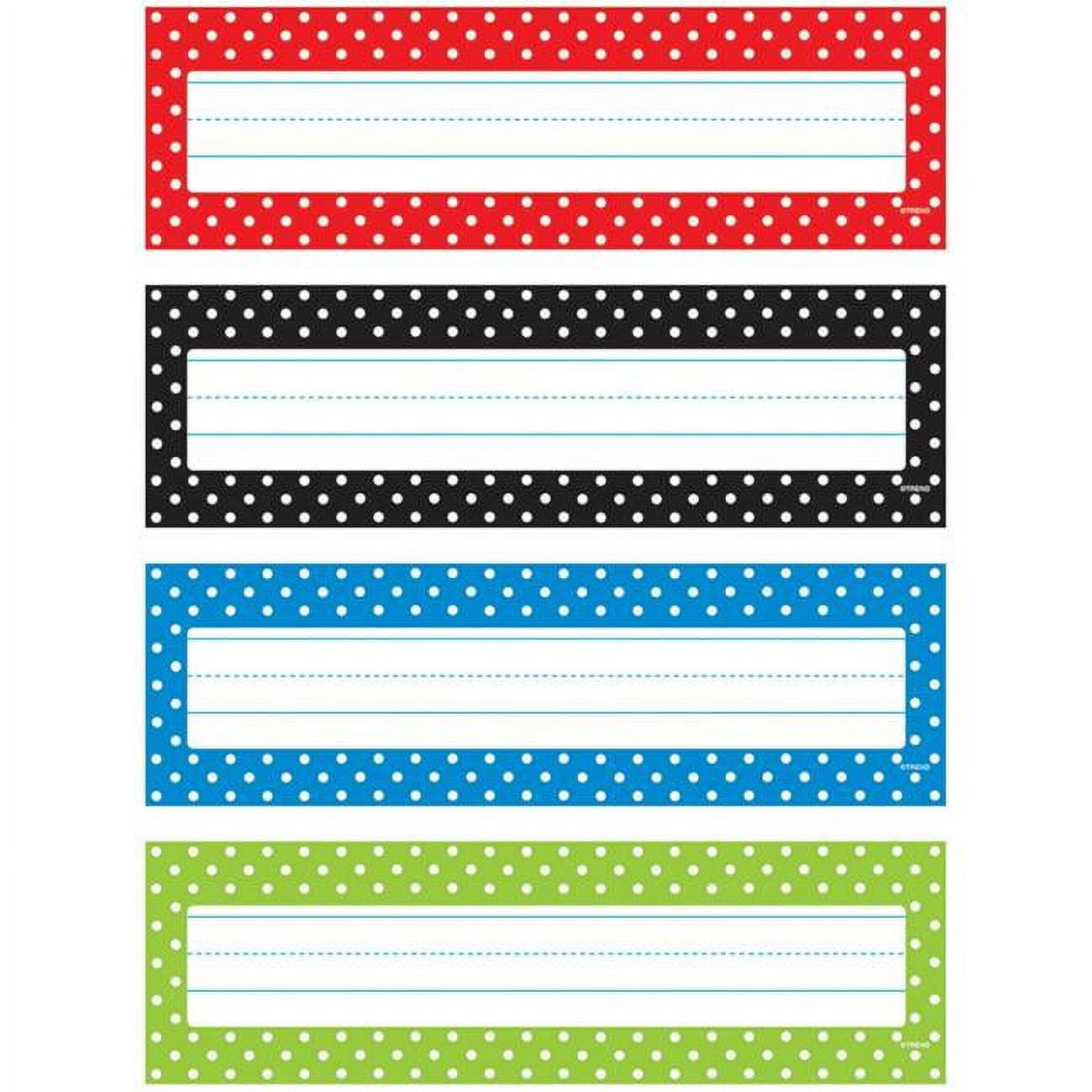 TREND Polka Dots Desk Toppers Name Plates Variety Pack, 32 Per Pack, 6 ...