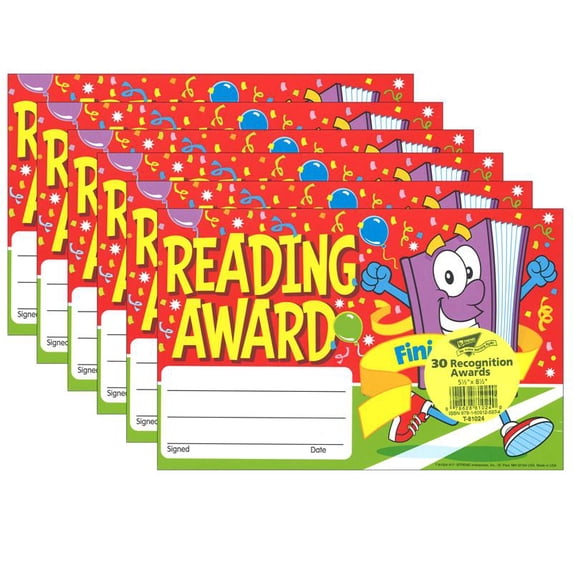 TREND Reading Award Finish Line Recognition Awards, 30 Per Pack, 6 ...