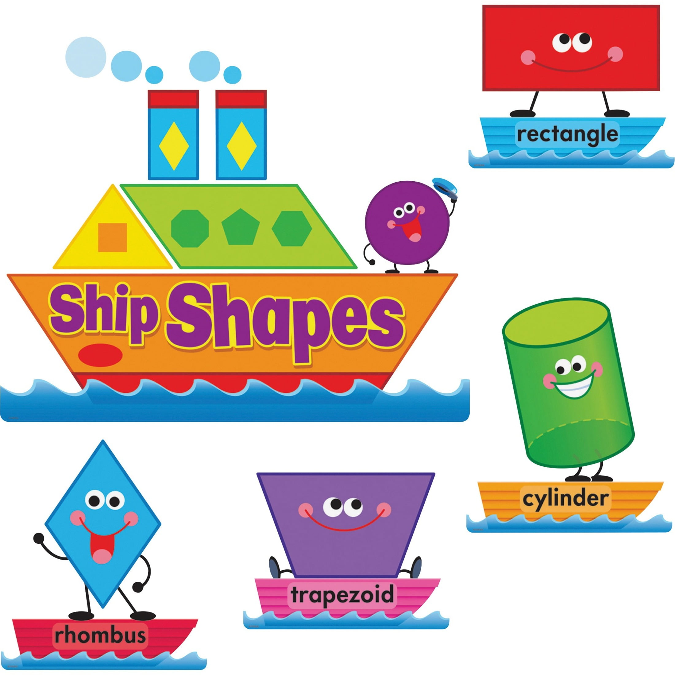 TREND Ship Shapes and Colors Bulletin Board Set, 45 Pieces - Walmart.com
