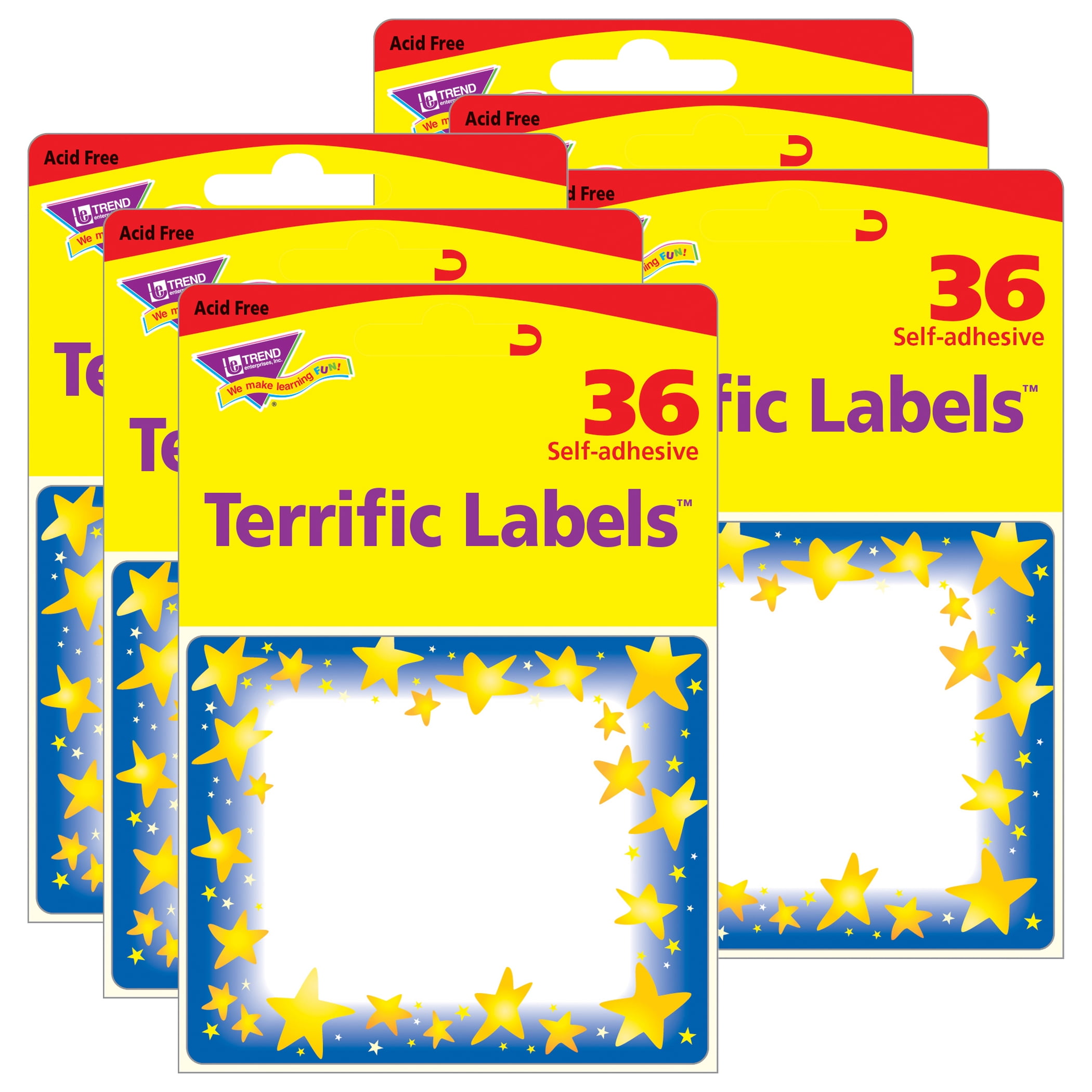 TREND Star Brights Terrific Labels, 36 Per Pack, 6 Packs - Walmart.com