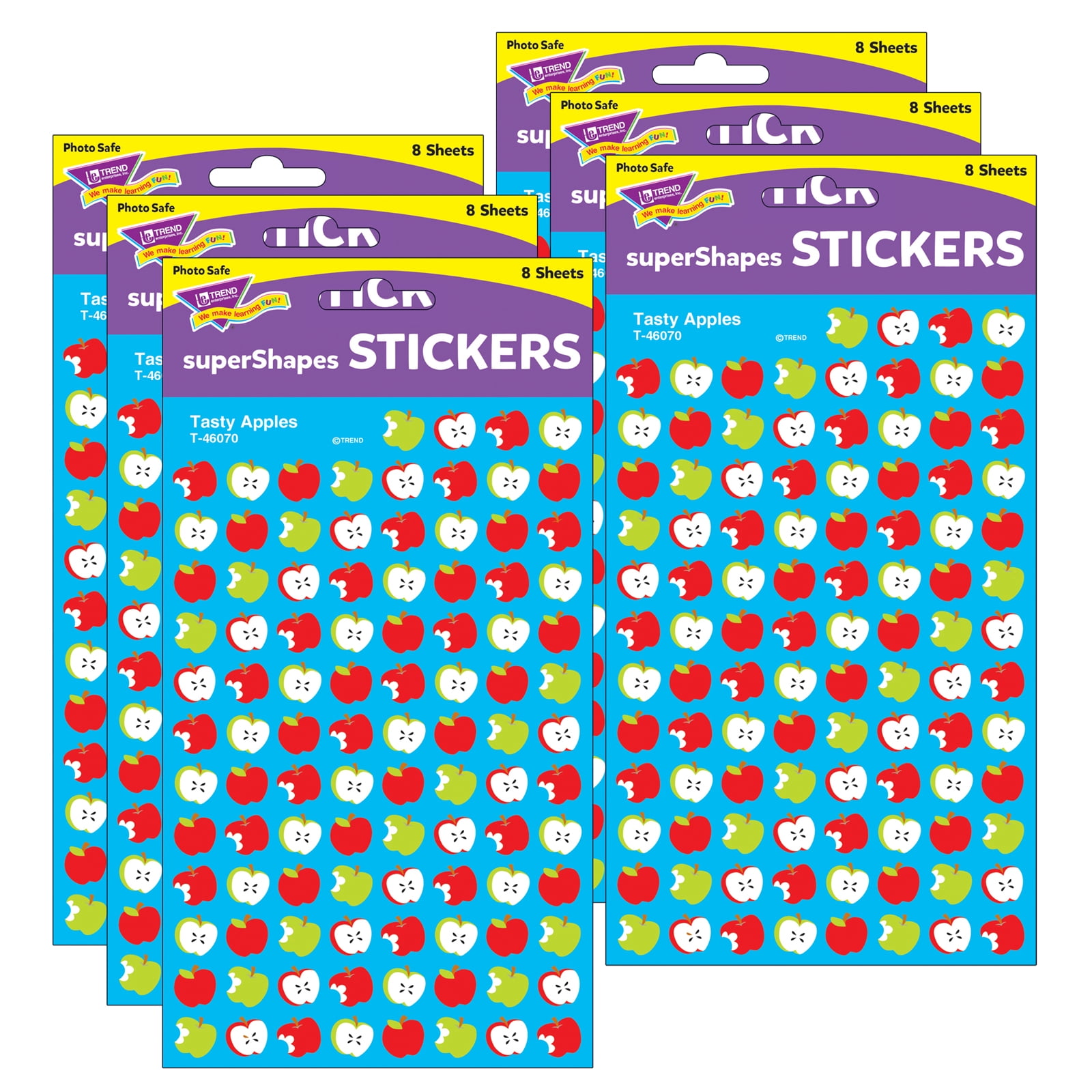 TREND Tasty Apples superShapes Stickers, 800 Per Pack, 6 Packs ...