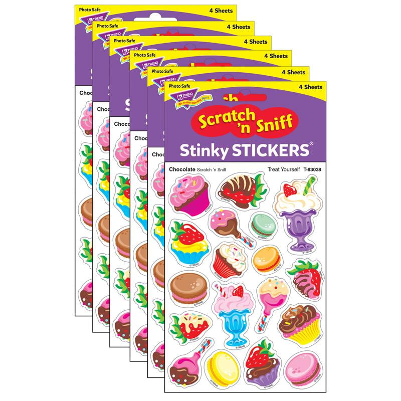 TREND Treat Yourself/Chocolate Mixed Shapes Stinky Stickers, 72 Per ...