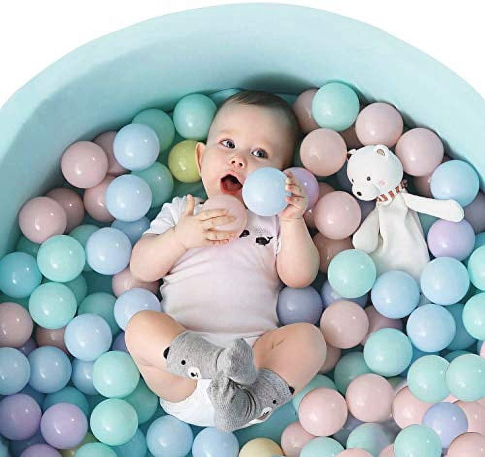 TRENDBOX 100 Ball - 5 Macaron Colors Pit Balls Non-Toxic Free BPA Soft ...