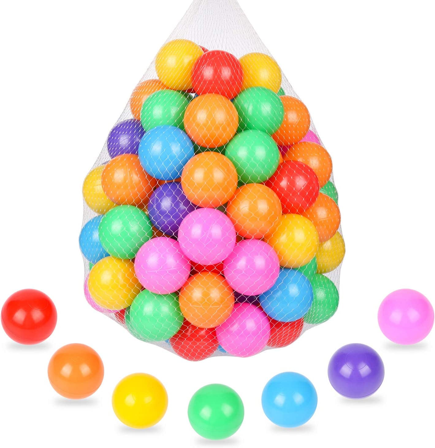 TRENDBOX 100 pcs Macaron Ball Pit Balls Plastic Balls for Ball Pit Pool ...