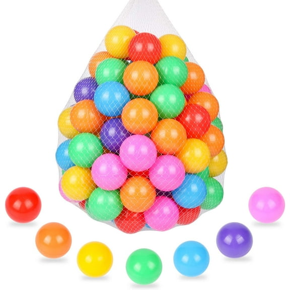 100 pcs Bright Colors Ball Pit Balls Durable Reusable Mini Balls for ...