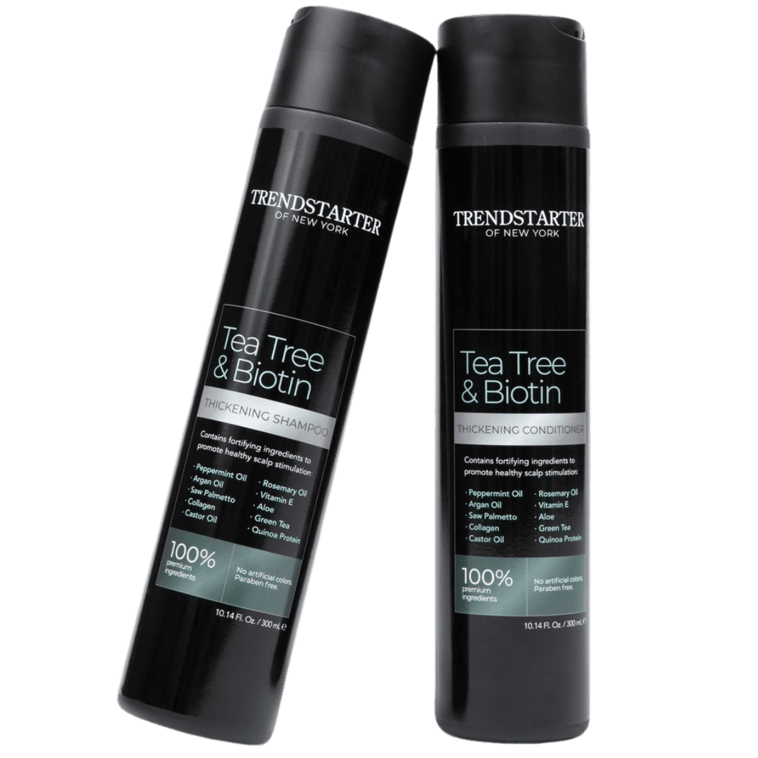 TRENDSTARTER - Tea Tree & Biotin Thickening Shampoo & Conditioner, 10 ...
