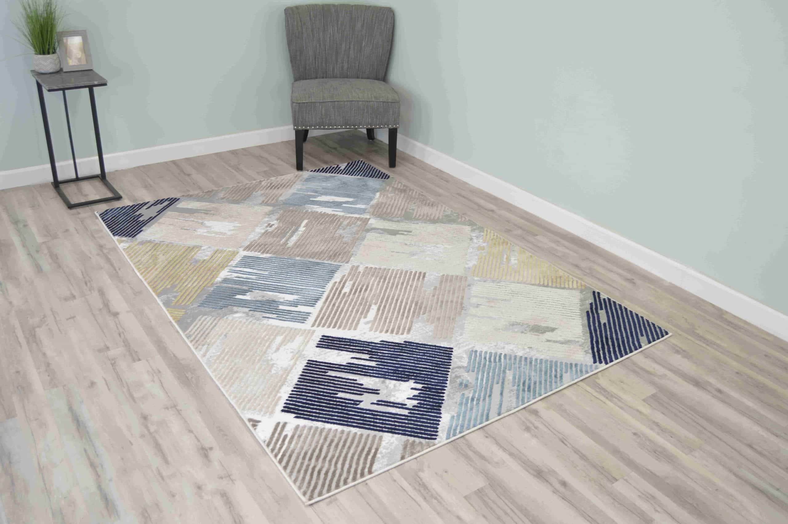 TRENDY Modern Stylish Living Room Rug Design 1424 - 5'2"x7'5", Multi ...