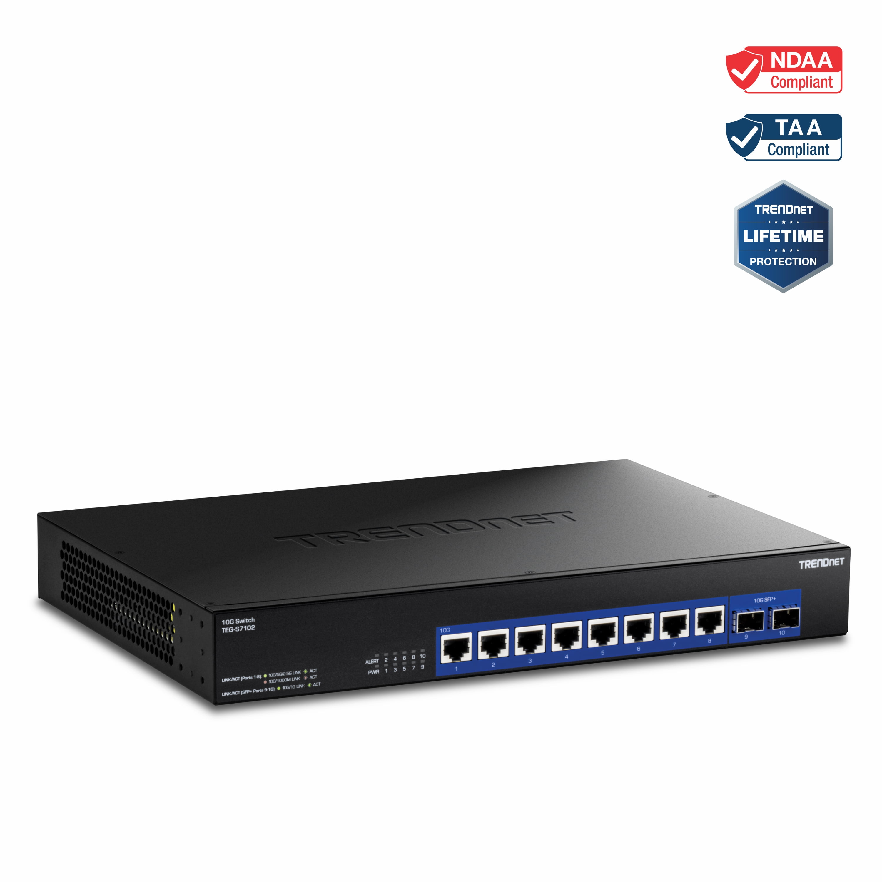 TRENDnet 10-Port 10G Unmanaged Switch, TEG-S7102 - Walmart.com