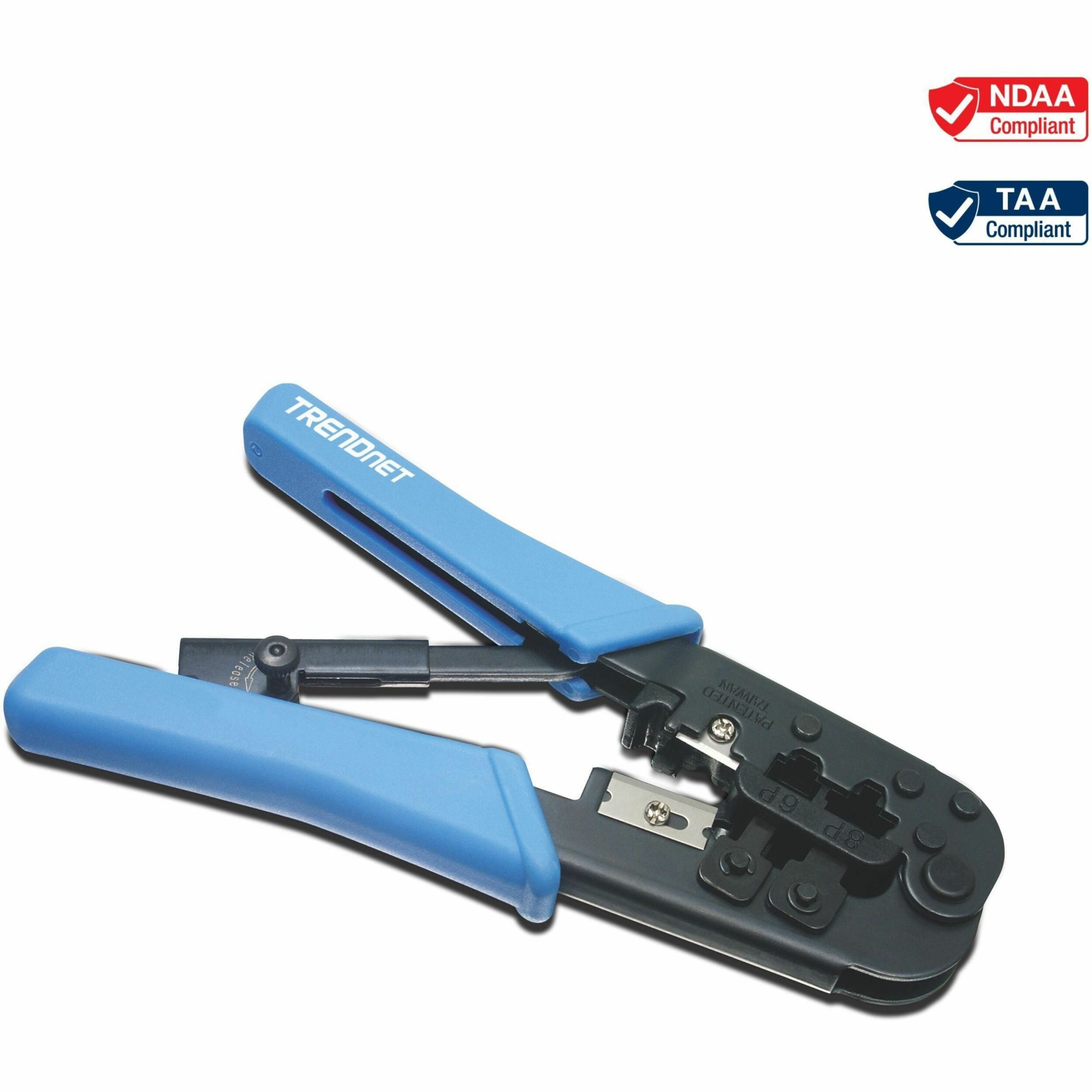 TRENDnet TC-CT68,Crimping Tool, 8P/RJ-45 and 6P/RJ-12, RJ-11 Crimp, Cut ...
