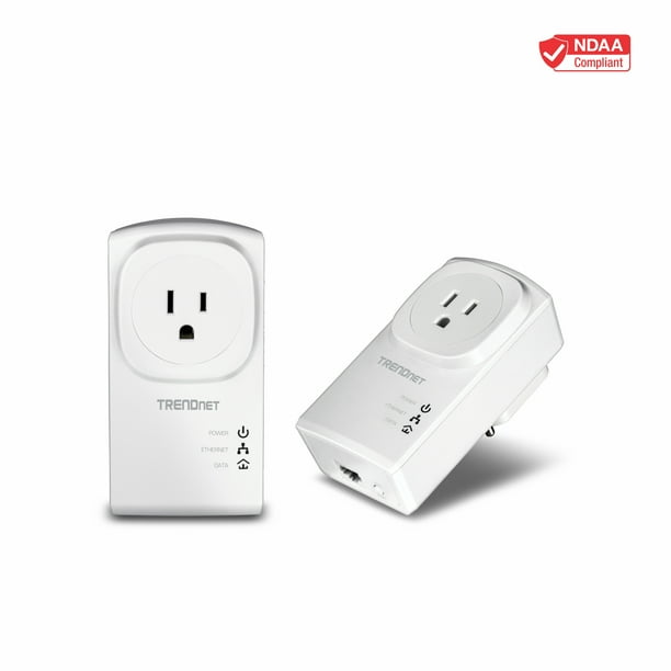 TRENDnet TPL-407E2K 500 AV Compact Powerline Adapter Kit /w Pass ...