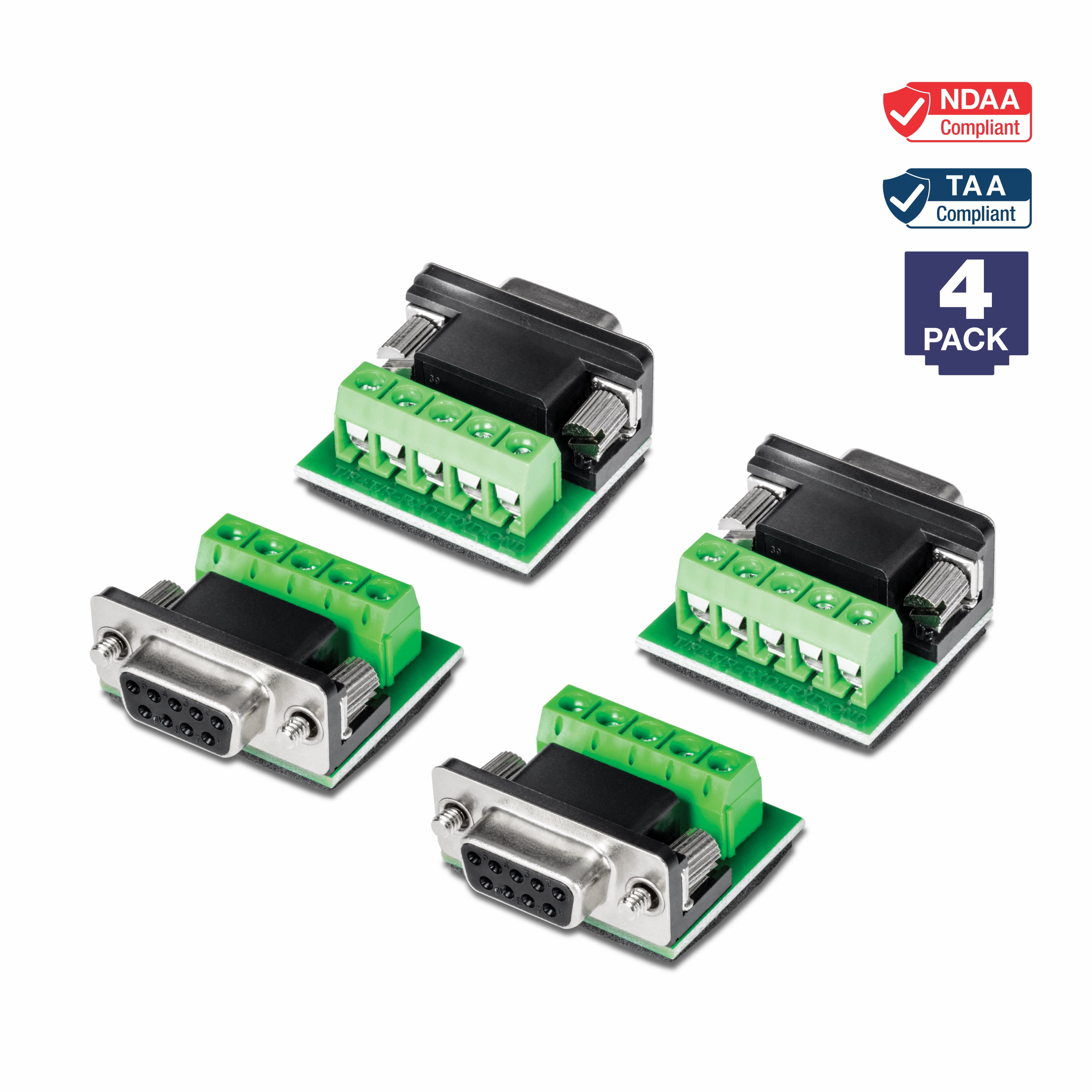 TRENDnet TI-S400, RS232 to RS422 RS485 Converter Adapter (4- Pack ...