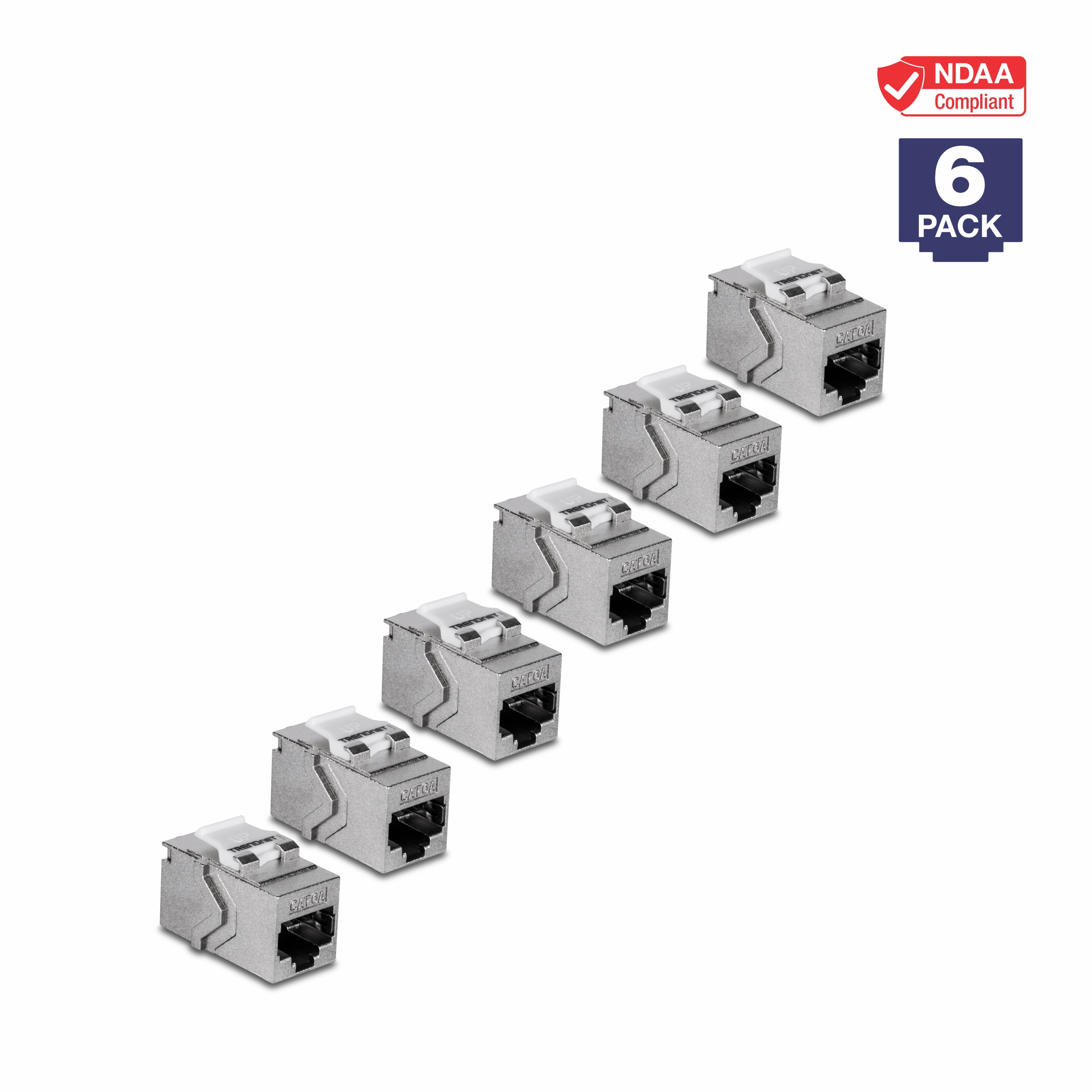 TRENDnet Cat6A RJ45 Keystone Inline Coupler Jack, Ethernet Cable ...