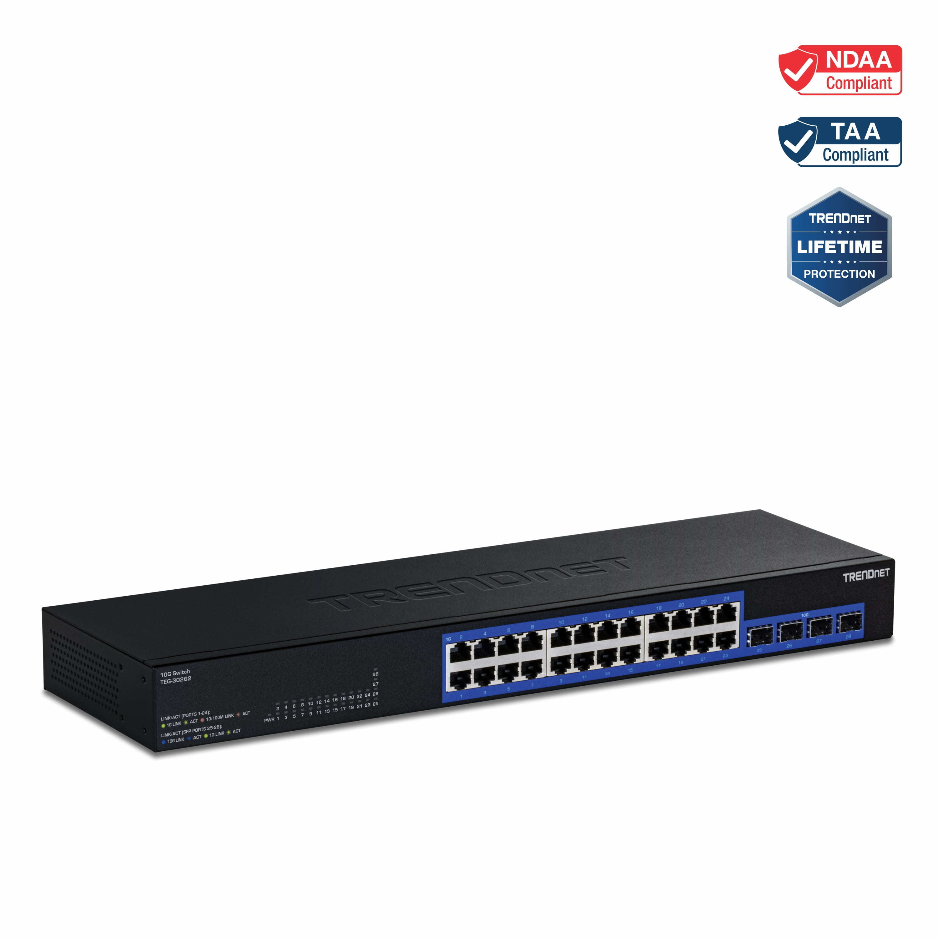 TRENDnet 4-Port Gigabit Ethernet Network Switch with SFP Slot, Model ...