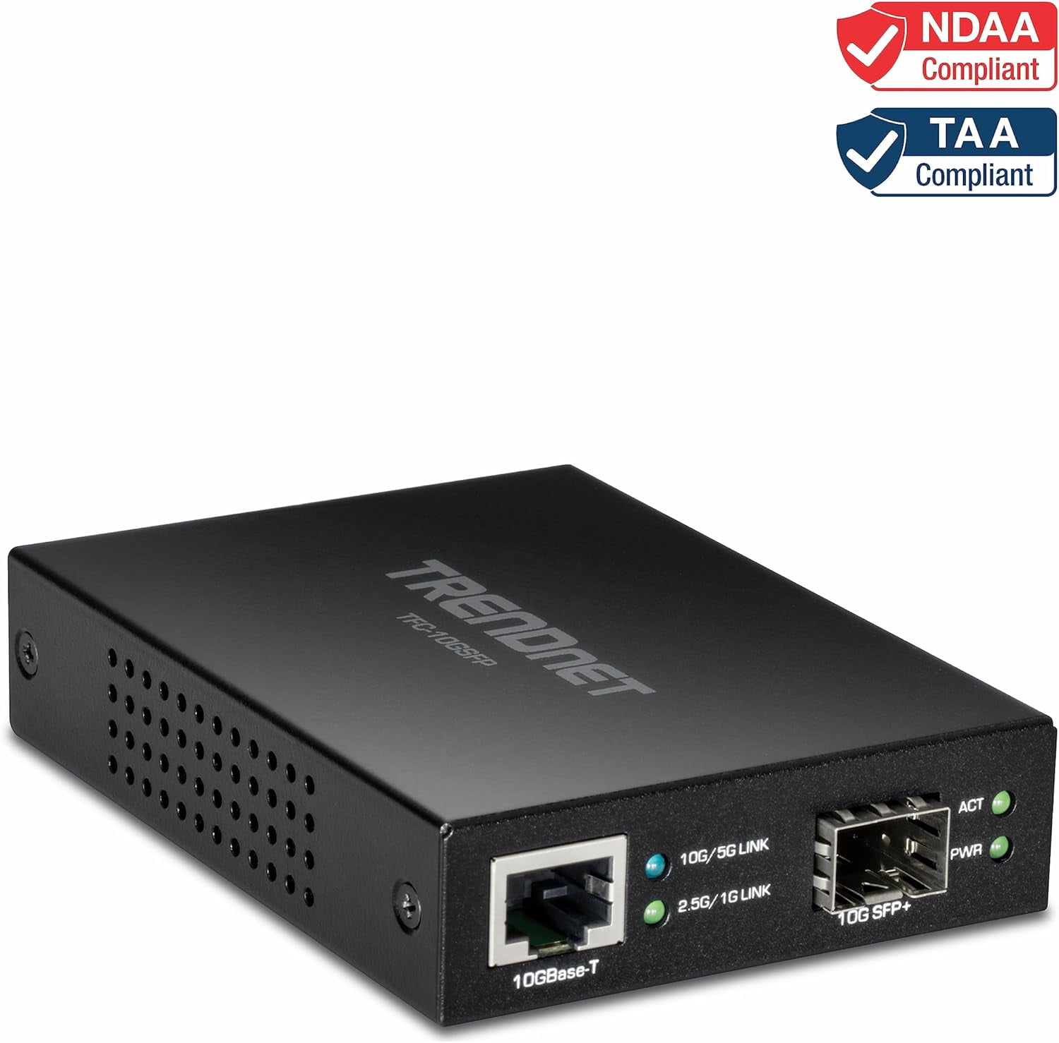 TRENDnet TFC-10GSFP 10GBASE-T to SFP+ Fiber Media Converter - Walmart ...