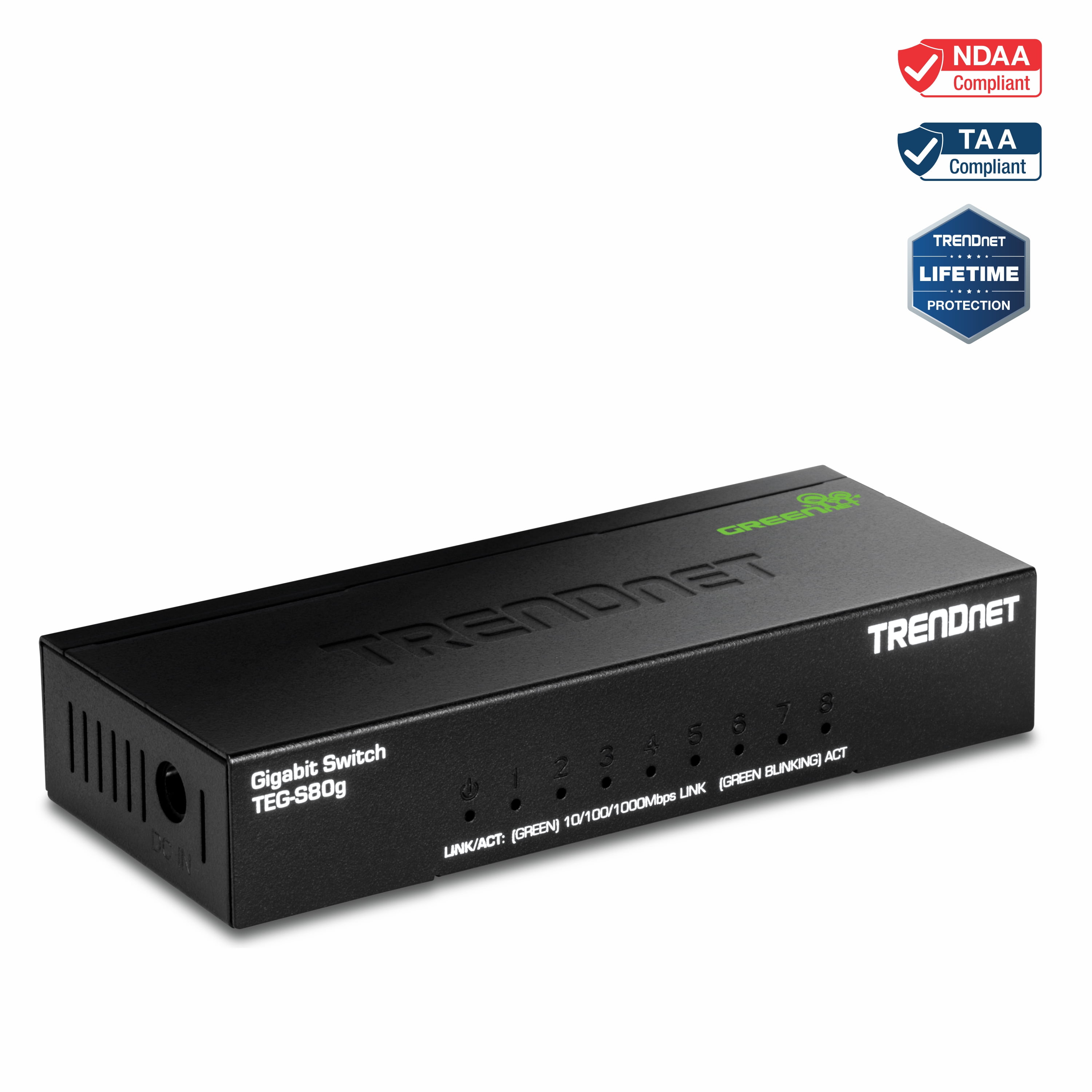 TRENDnet TI-G5062,6-Port Hardened Industrial Multi-Gig DIN-Rail Switch ...