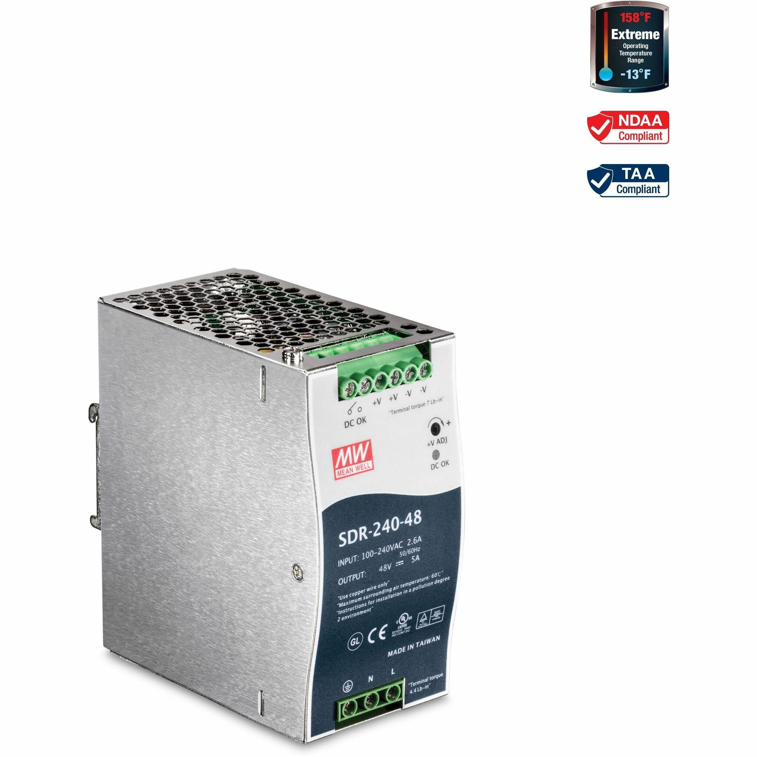 TRENDnet TI-S24048 DIN Rail 48V 240W Power Supply for TI-PG80 - Walmart.com