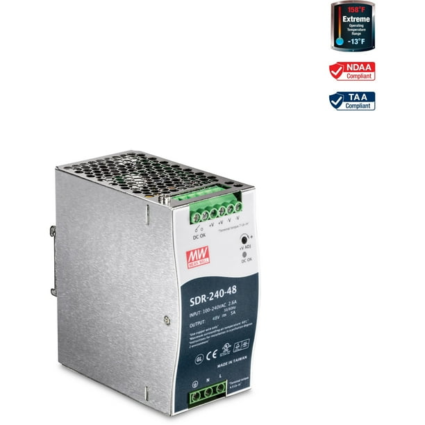 TRENDnet TI-S24048 DIN Rail 48V 240W Power Supply for TI-PG80 - Walmart.com