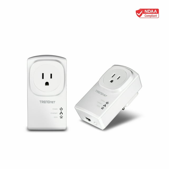 TRENDnet TPL-407E2K 500 AV Compact Powerline Adapter Kit /w Pass ...