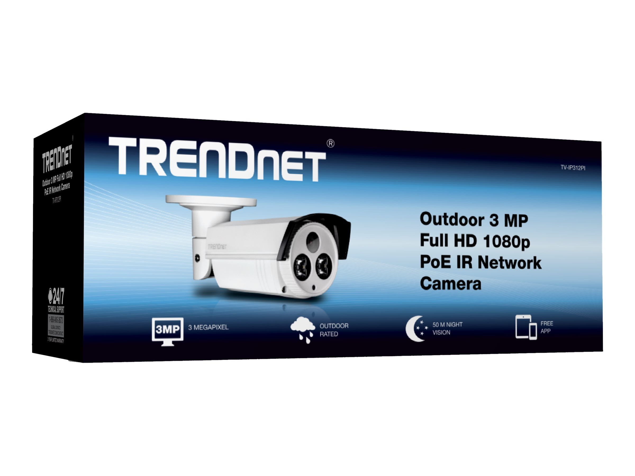 TRENDnet TV IP312PI - Network surveillance camera - outdoor - color ...