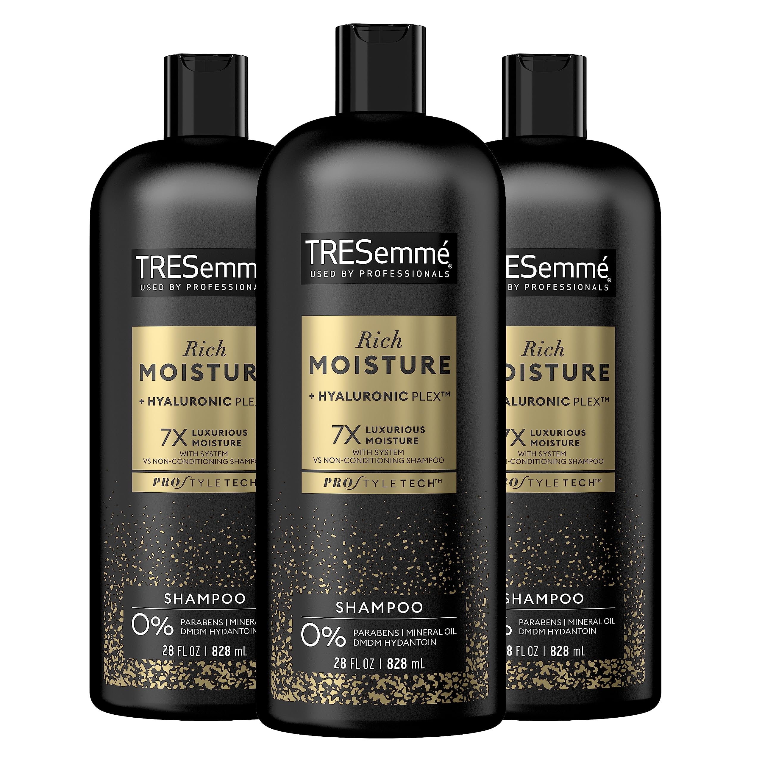TRESemmé Shampoo Moisture Rich 3 Count for Dry Hair Professional ...