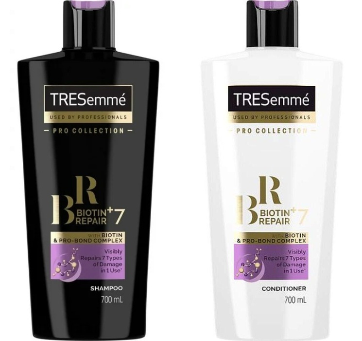TRESemme Shampoo and Conditioner Set, Repair & Protect 7 with Biotin ...