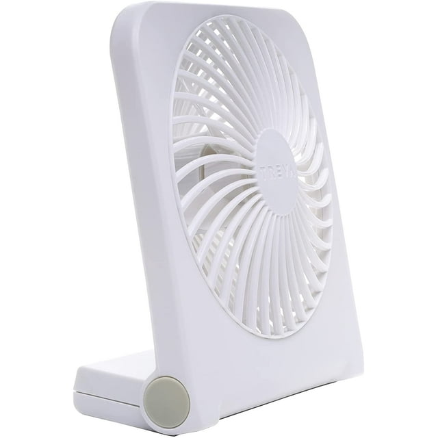 TREVA 5 Inch USB And Battery Personal Powered Desk Fan With Two Cooling ...