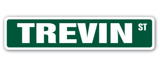 TREVIN Street Sign Childrens Name Room Sign | Indoor/Outdoor | 36" Wide ...