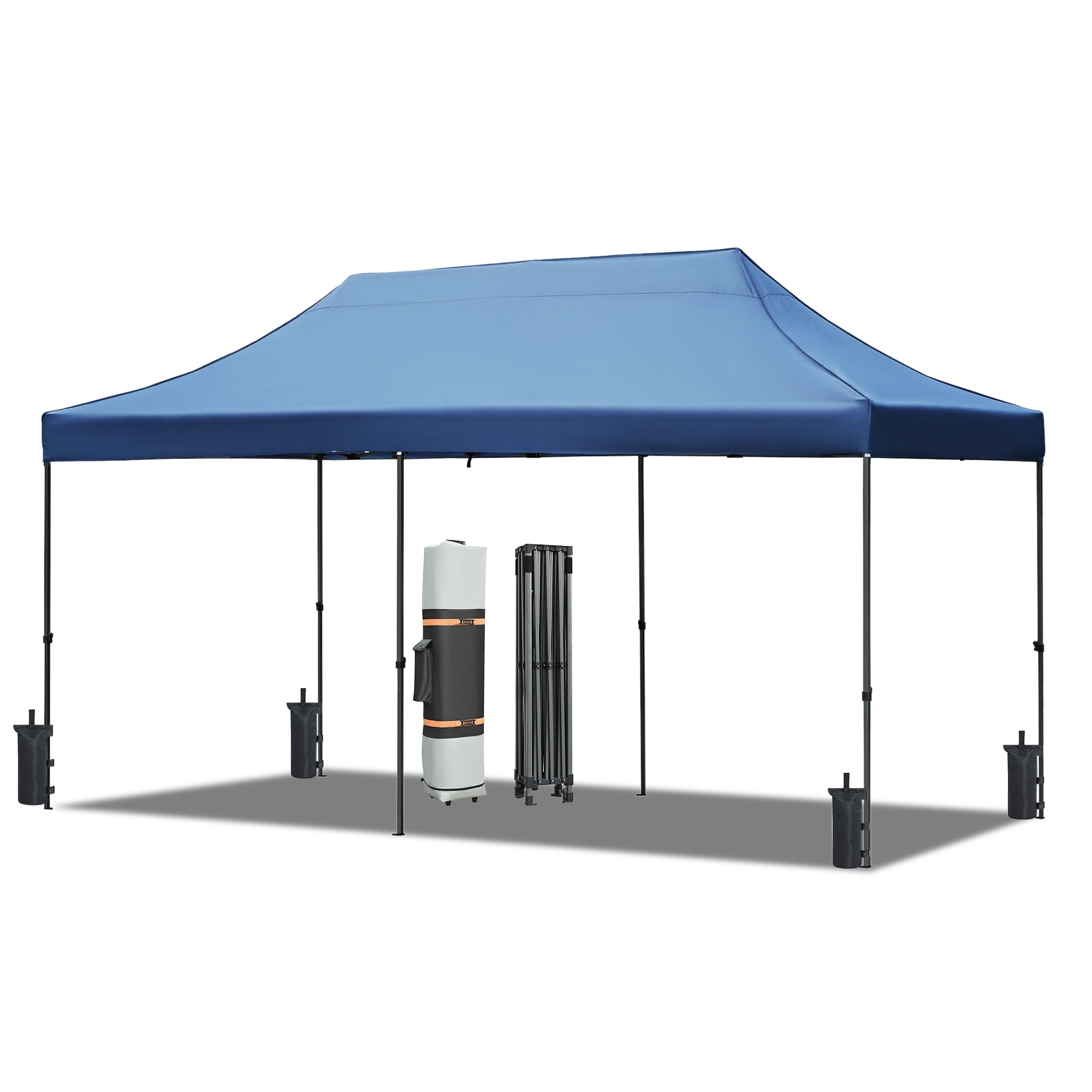 TREXM 67 in x 18.25 in Outdoor Canopy Tent, Blue, Mold & Mildew ...