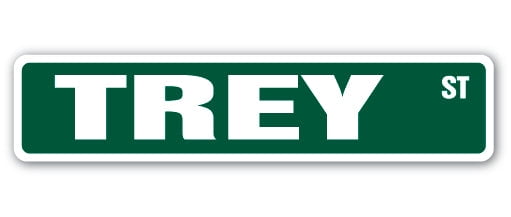 TREY Street Sign Childrens Name Room Sign | Indoor/Outdoor | 30" Wide ...