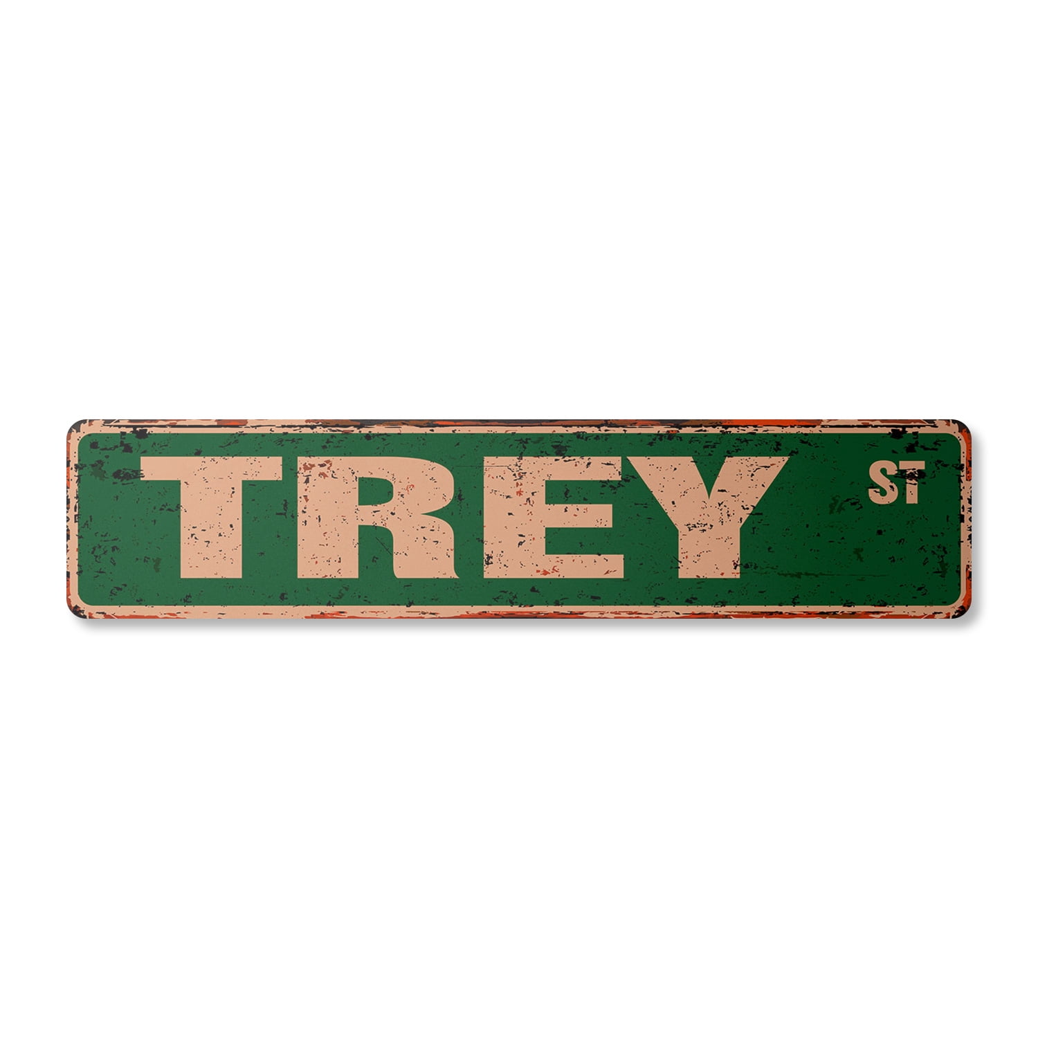 TREY Vintage Plastic Street Sign Childrens Name Room Sign | Indoor ...