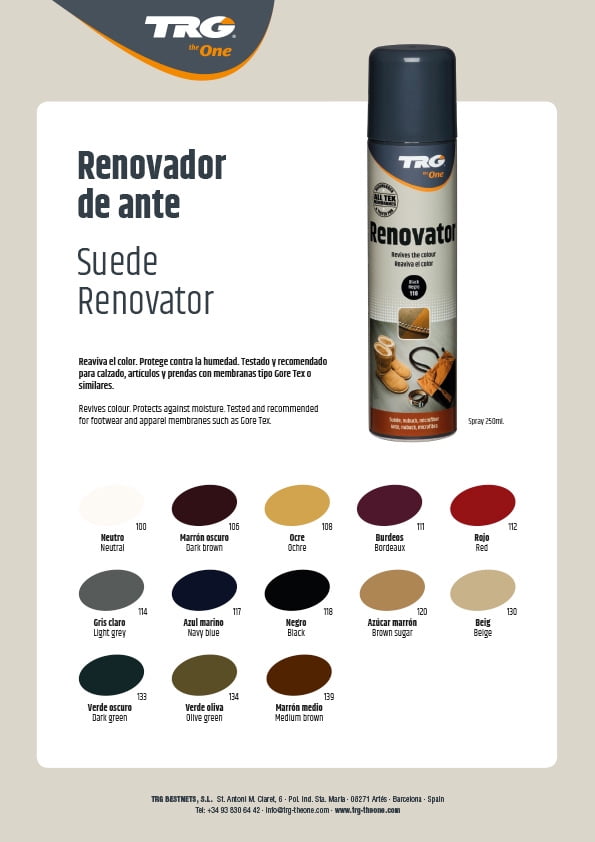 TRG Red Suede Renovator Spray - revives the original color by replacing ...