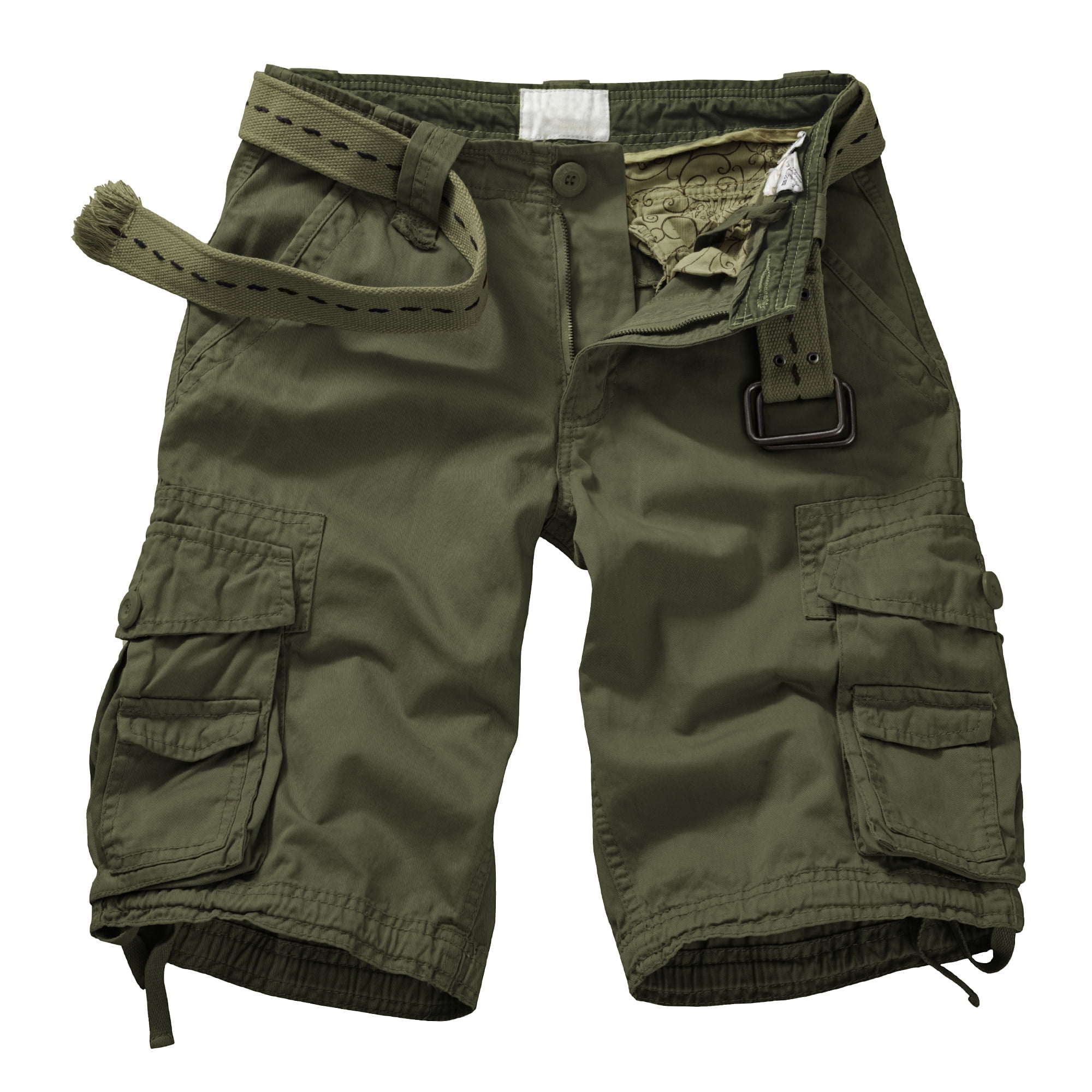 TRGPSG Cargo Shorts for Men Cotton Work Casual Shorts with 6 Pockets(No ...