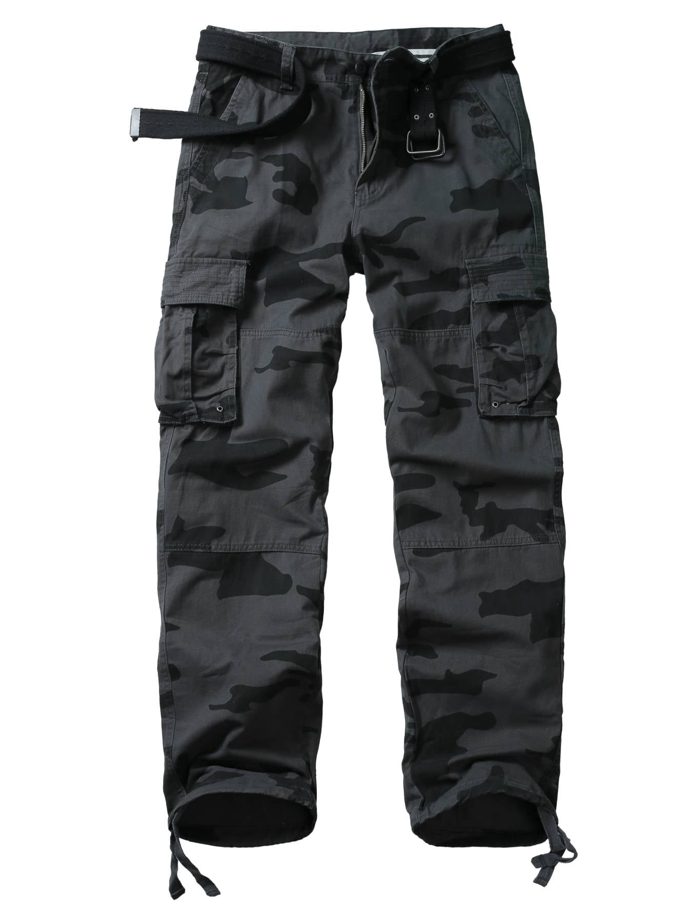TRGPSG Men's Classic All Cotton Cargo Pants, 6-Pocket Work & Hiking ...