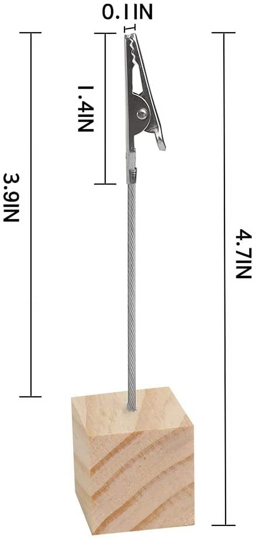 TRH-10 PCS Wooden Memo Clips Holder Table Numbers Place Card Holders ...