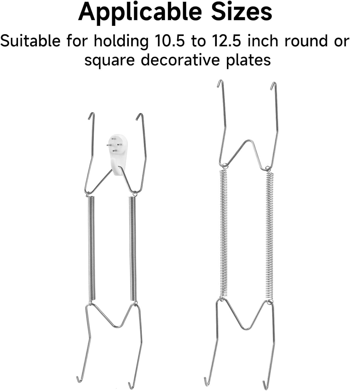TRH-10-Piece Stainless Steel Plate Wall Hangers, 12 Inch Invisible ...