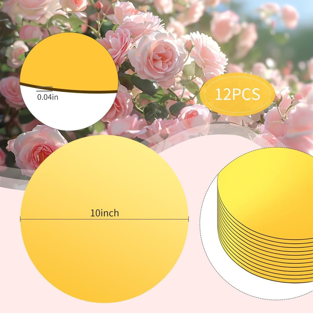 TRH-10" Round Mirrors Centerpieces for Tables 12 PCS Round Mirror Trays ...