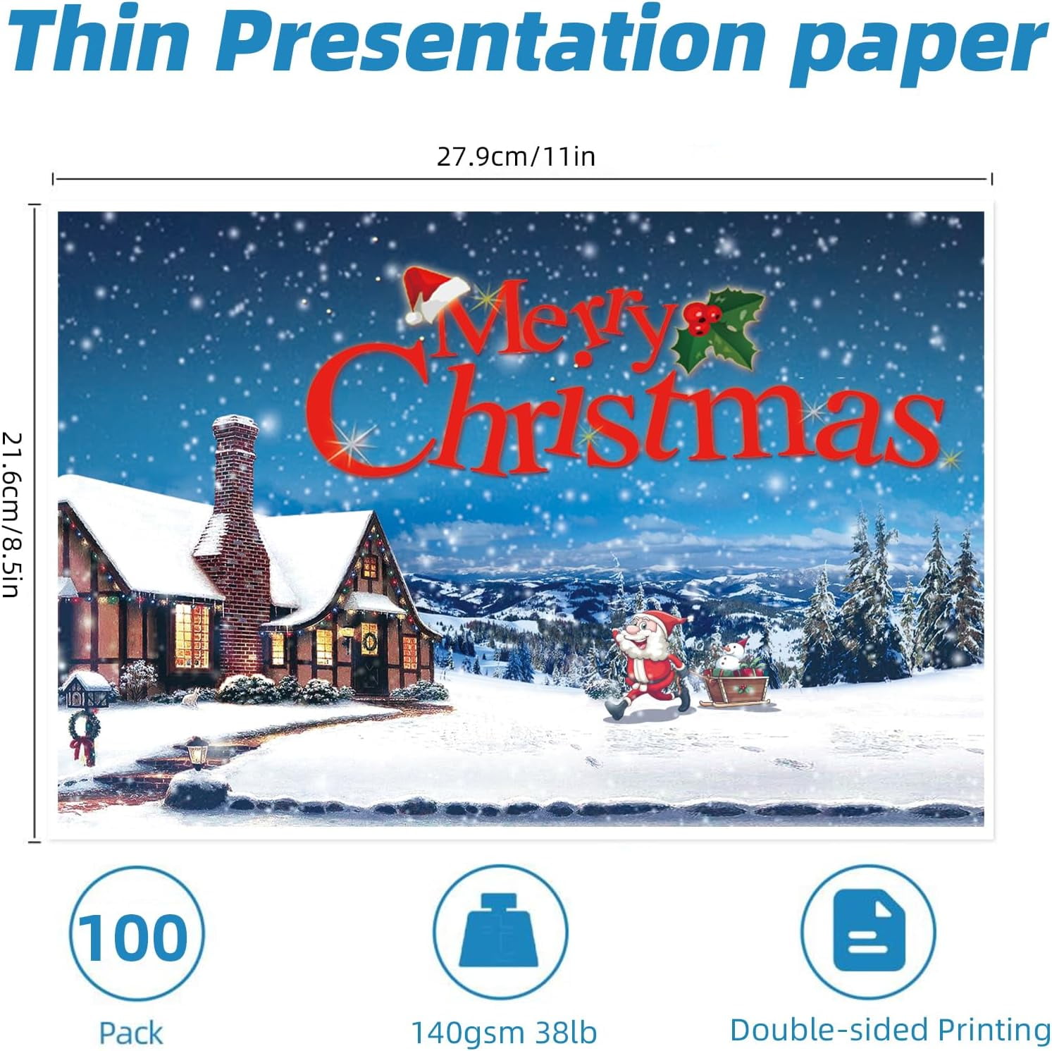 TRH-100 Sheets Thin Matte Presentation Paper Photo Double Sided 8.5x11 ...