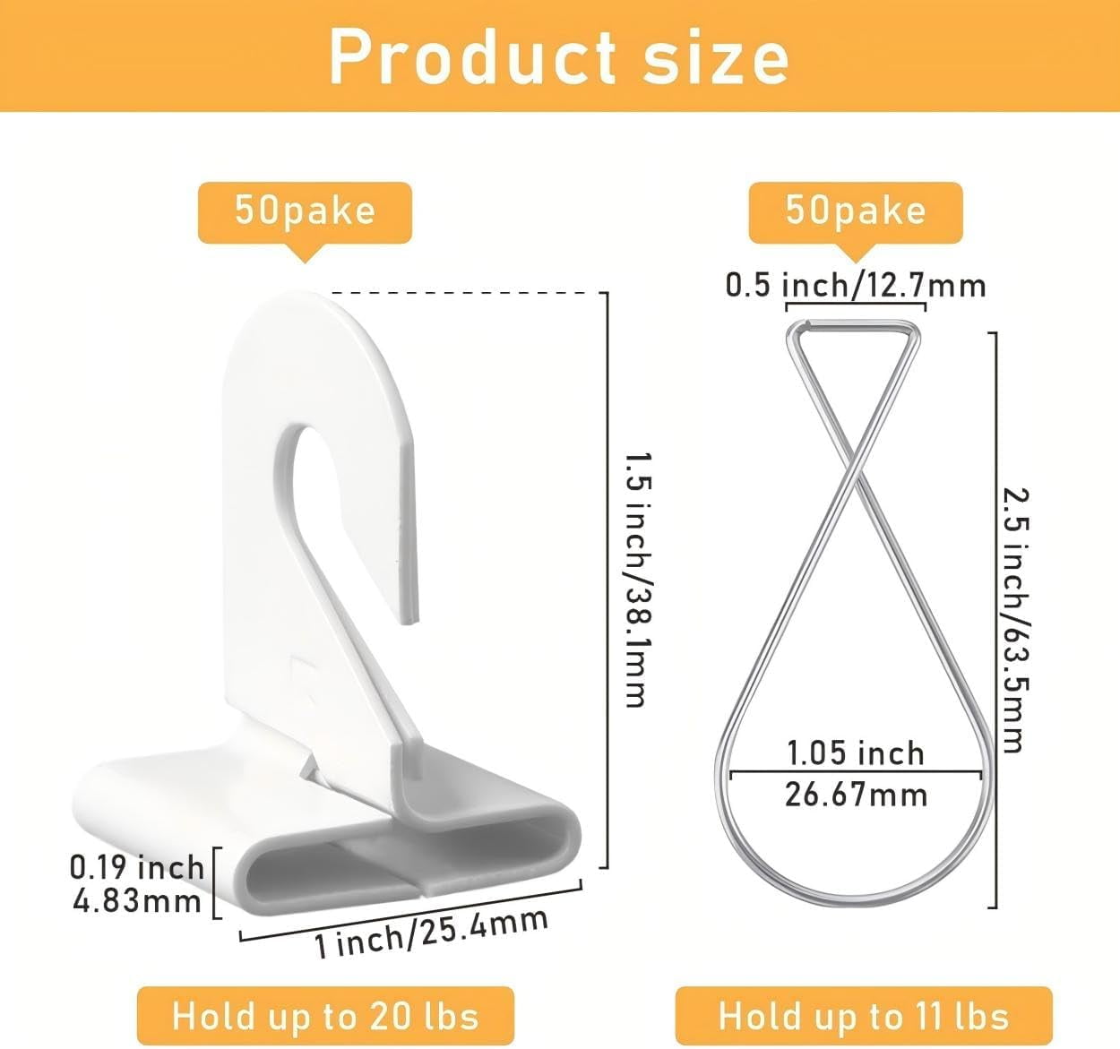 TRH-100 pcs Drop Ceiling Hooks Bulk for Classrooms and Offices, White ...