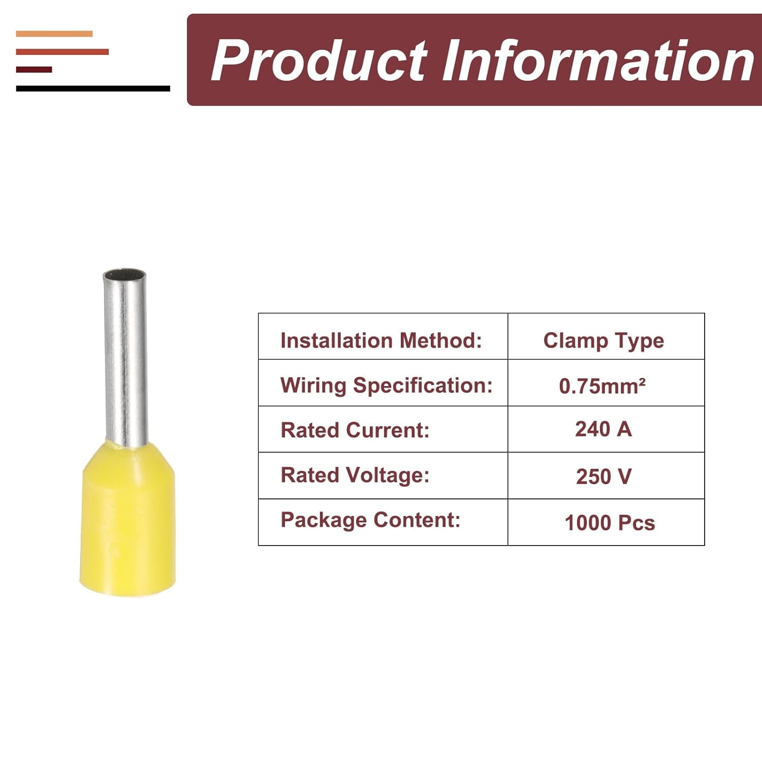 TRH-1000 Pcs Insulated Ferrule Electrical Wire Connectors Wire ...