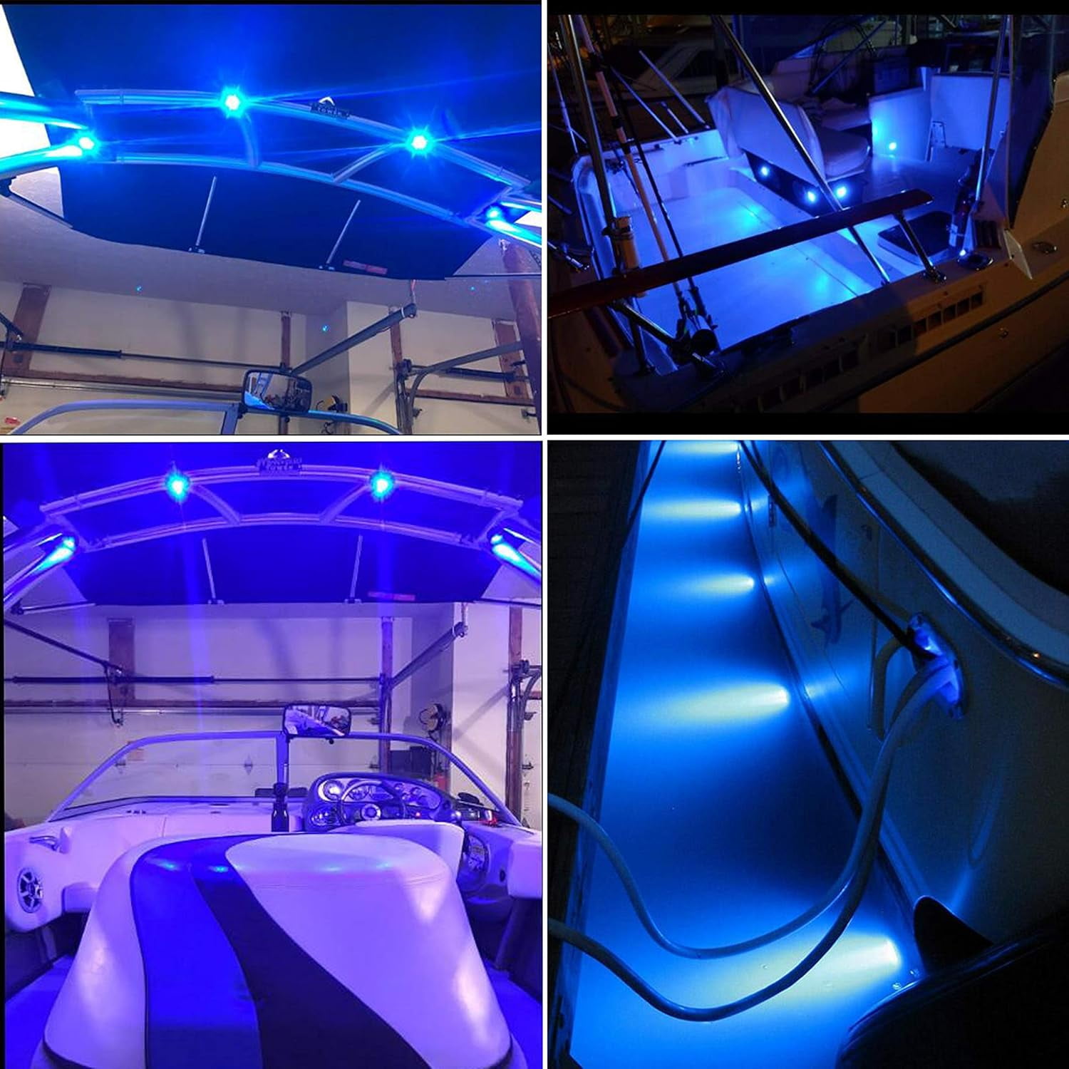 TRH-10pcs 12V Waterproof Blue Marine Boat Lights,Utility Led Interior ...