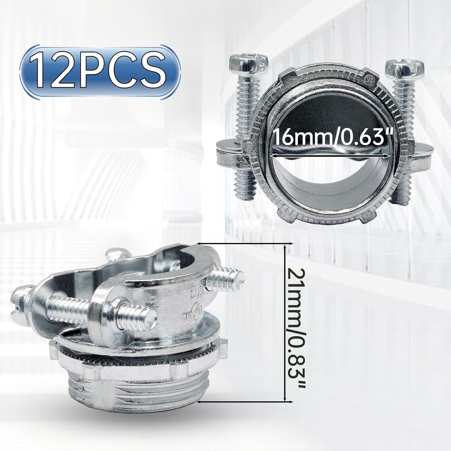 TRH-12 Pcs 1/2 Inch Clamp Type Cable Connectors - Zinc Alloy Clamp ...