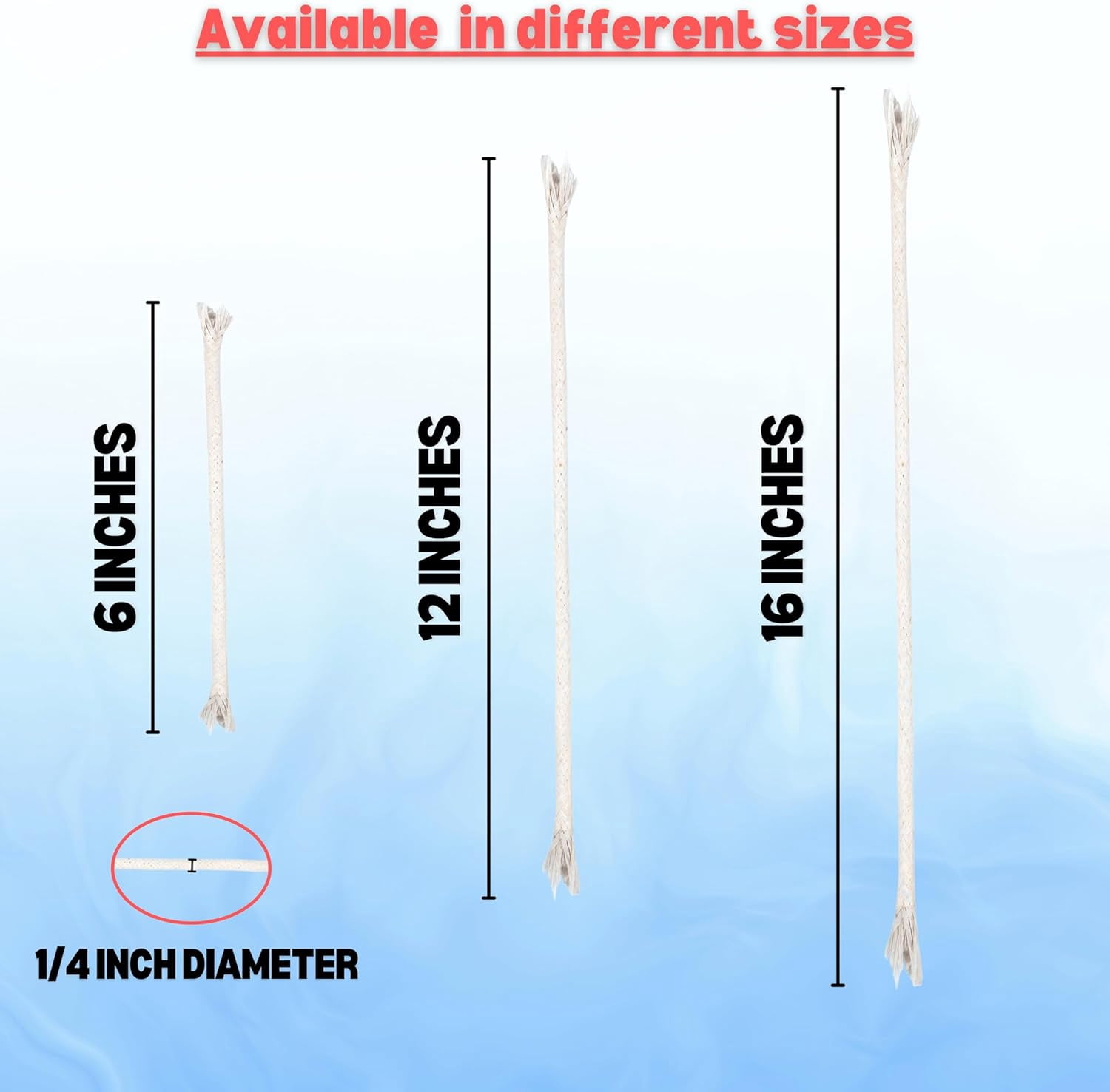 TRH-12 Pcs Round Cotton Kerosene Oil Lamp 6 inch Long Wicks Burner ...