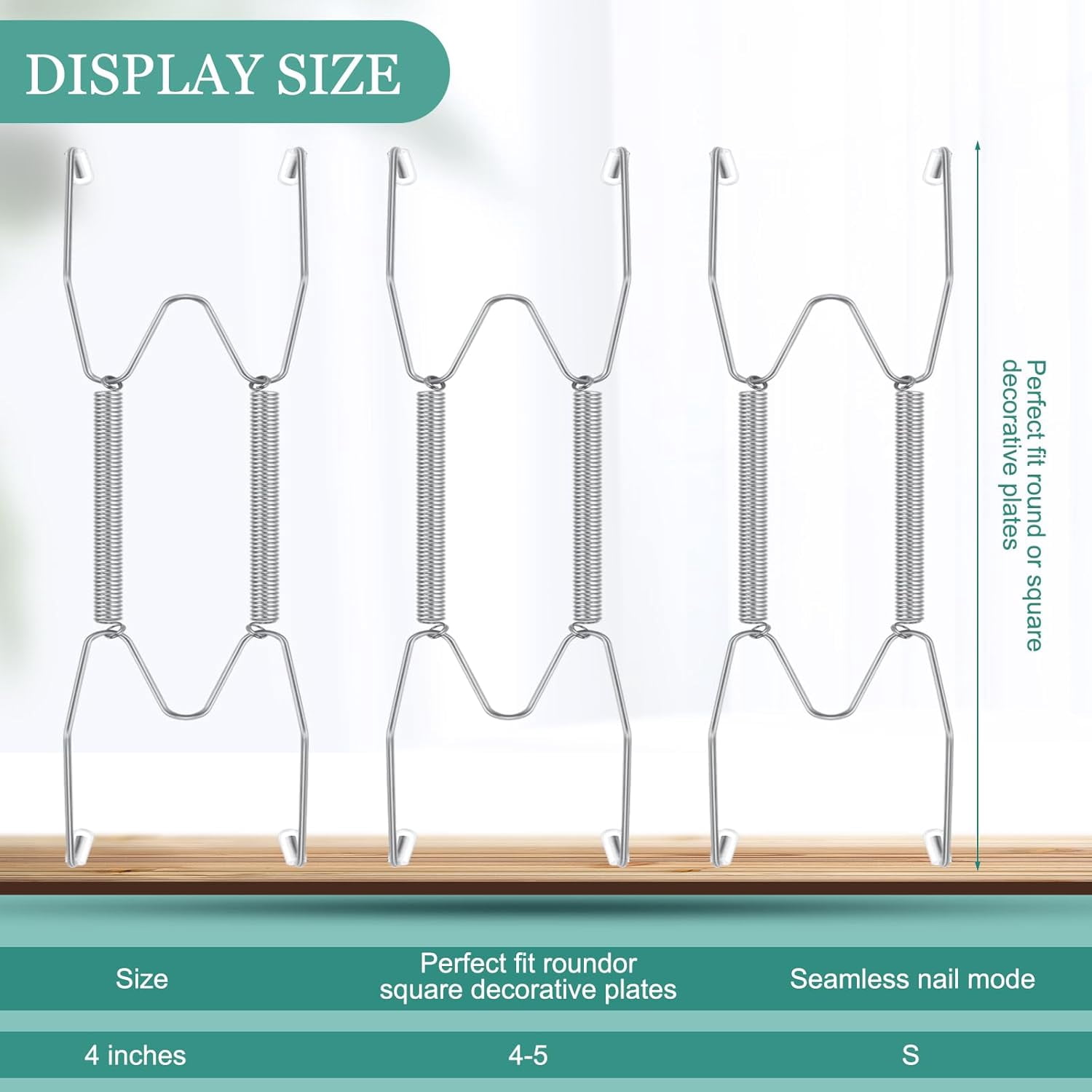 TRH-12 Pieces Plate Hangers for Wall Stainless Steel Wire Invisible ...