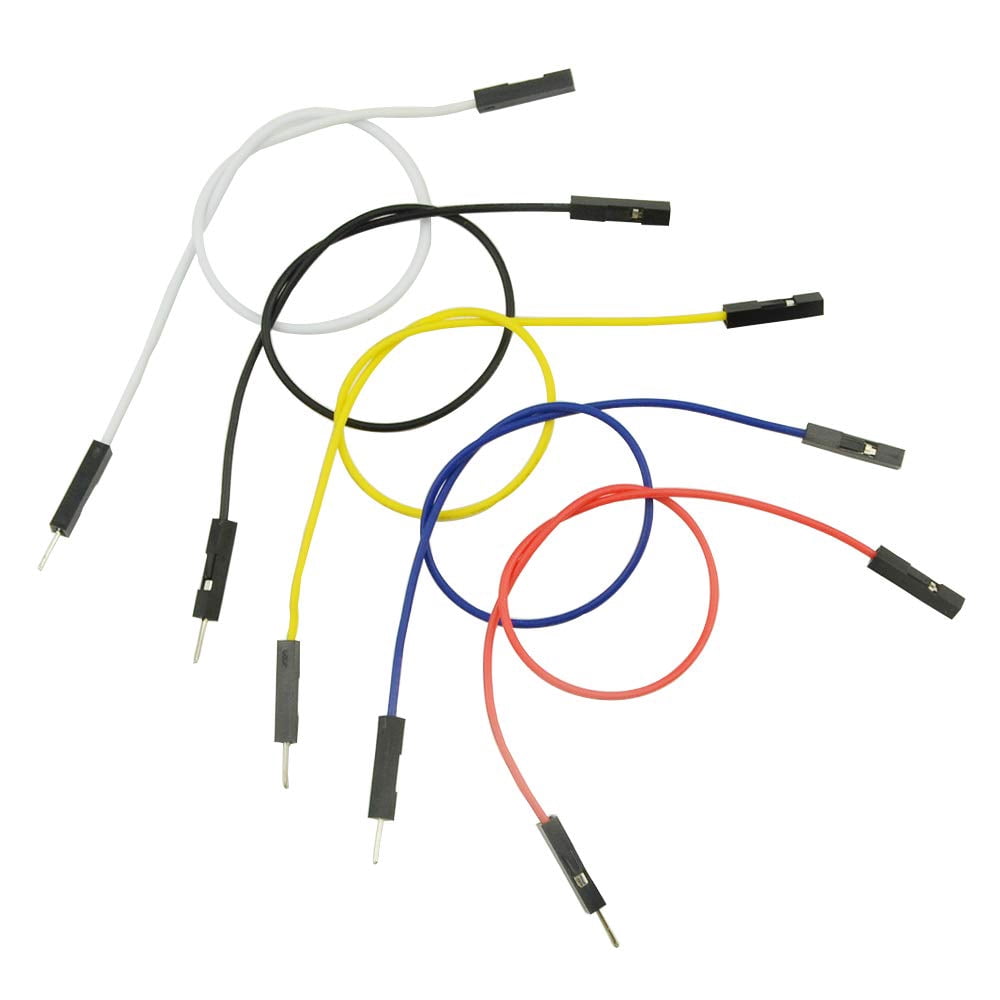 TRH-150Pcs 5 Colors 1Pin 2.54mm Female to Male Breadboard Jumper Wire ...