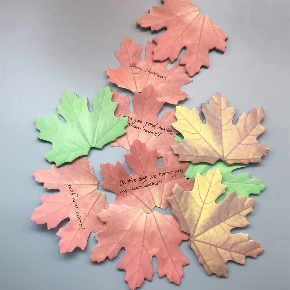 TRH-150pcs Maple-Leaf Self-Stick Note Pads 6 Sticky Notes Memo Pads ...