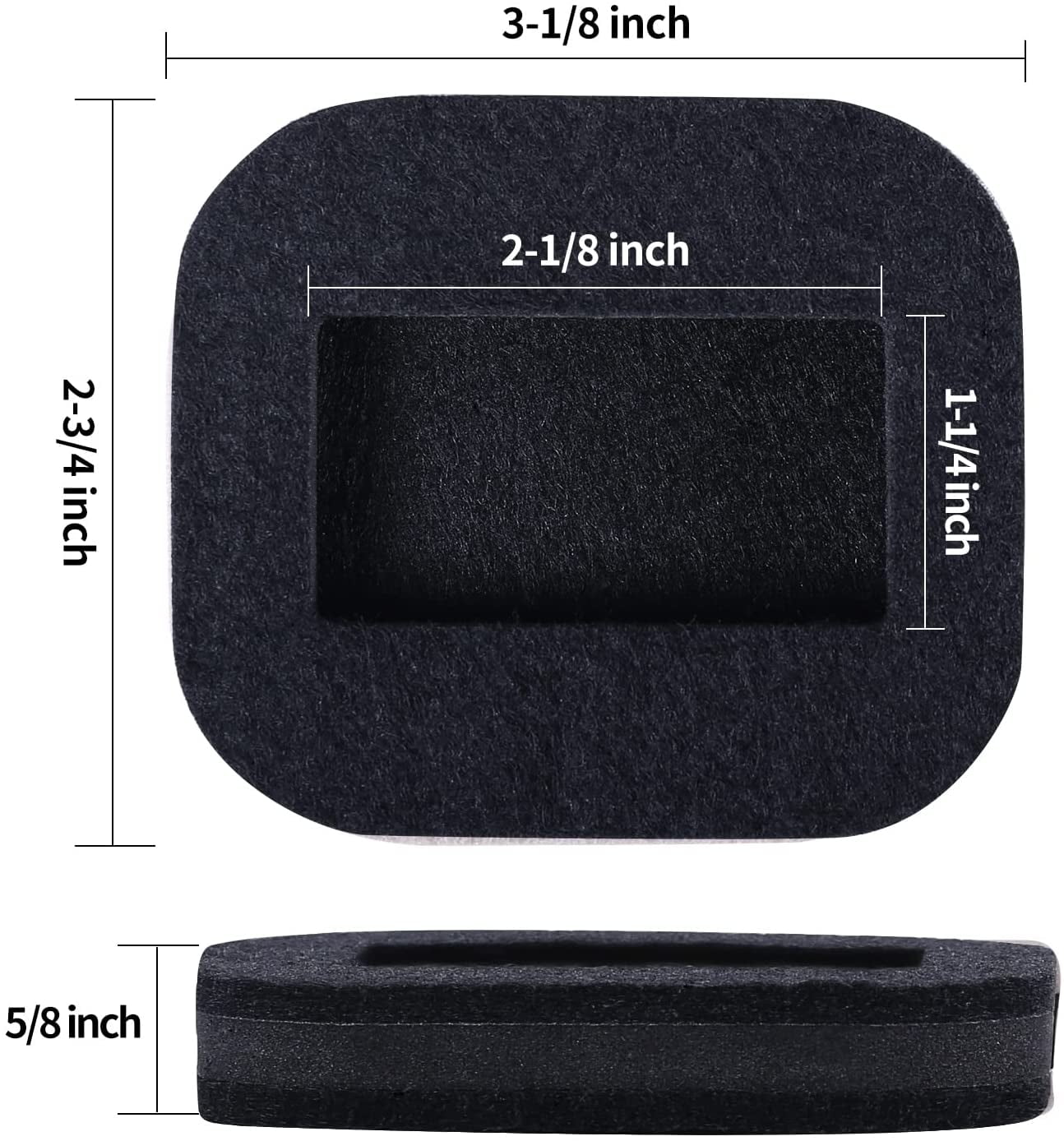 TRH-16 PCS Felt Furniture Coasters Caster Cups, Bed Office Chair ...