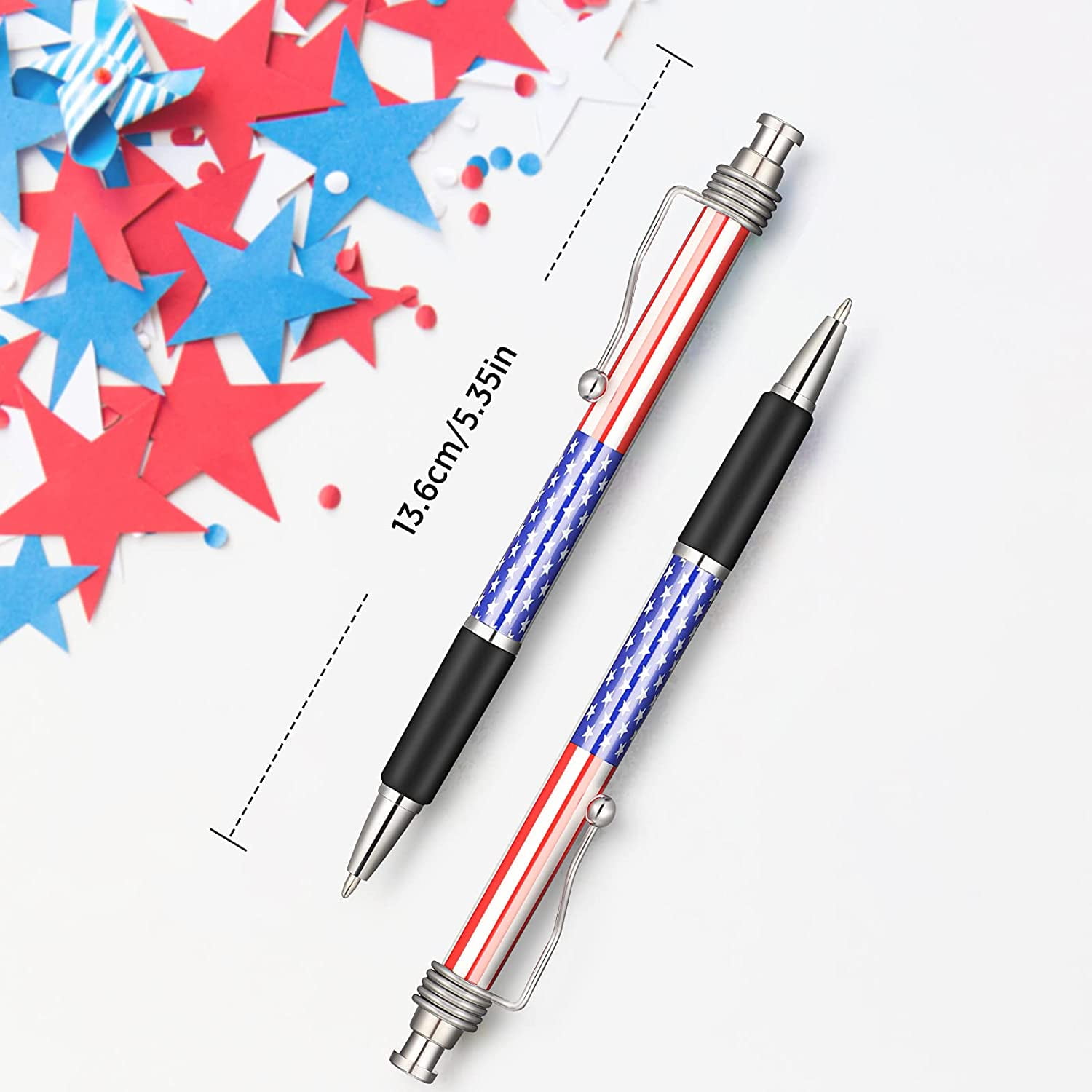 TRH-16 Pcs American Flag Ballpoint Pen USA Patriotic Themed 1. 0 mm ...