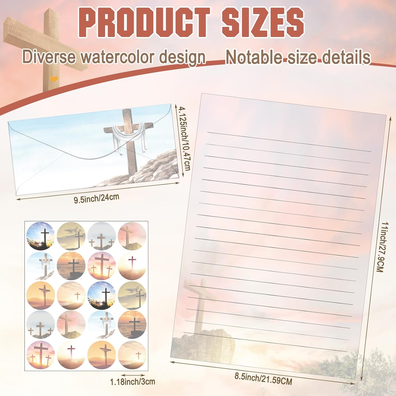 TRH-160 Packs Stationery Paper Set (50 Double Sided Stationery Writing ...